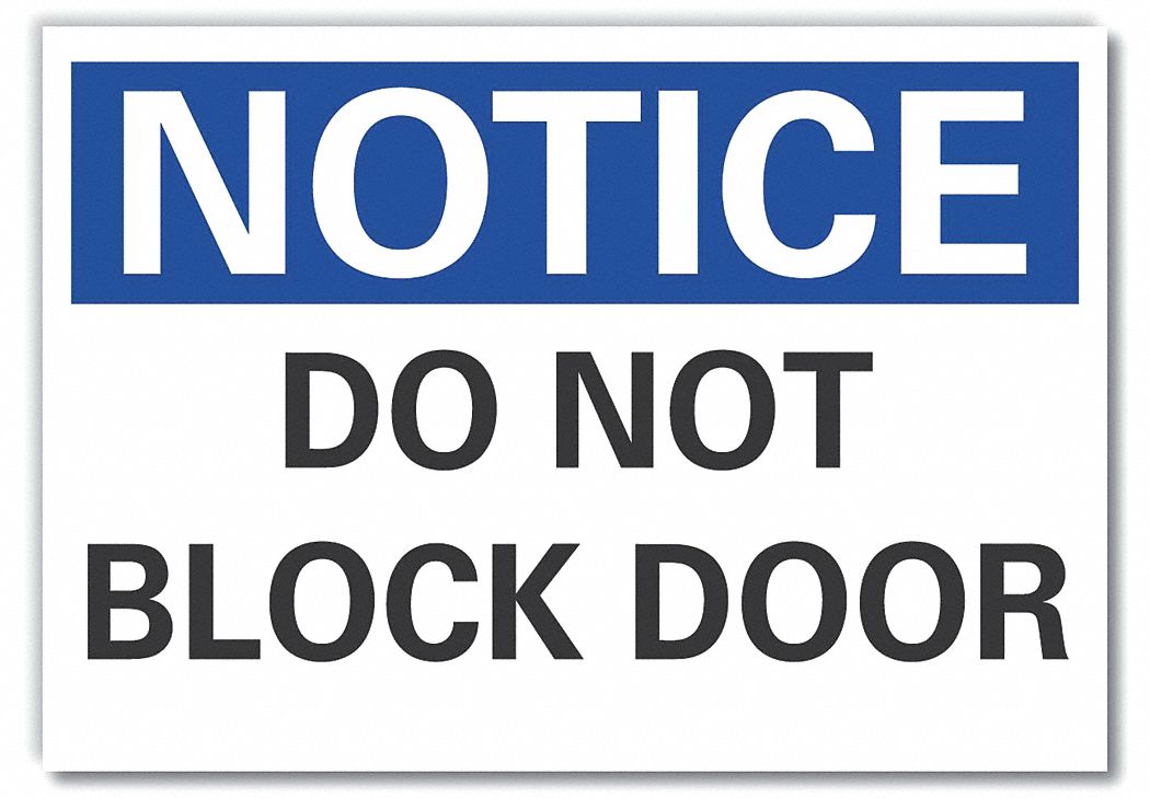 Non-PVC Polymer, Adhesive Sign Mounting, Notice Sign - 455N12|LCU5-0099 ...