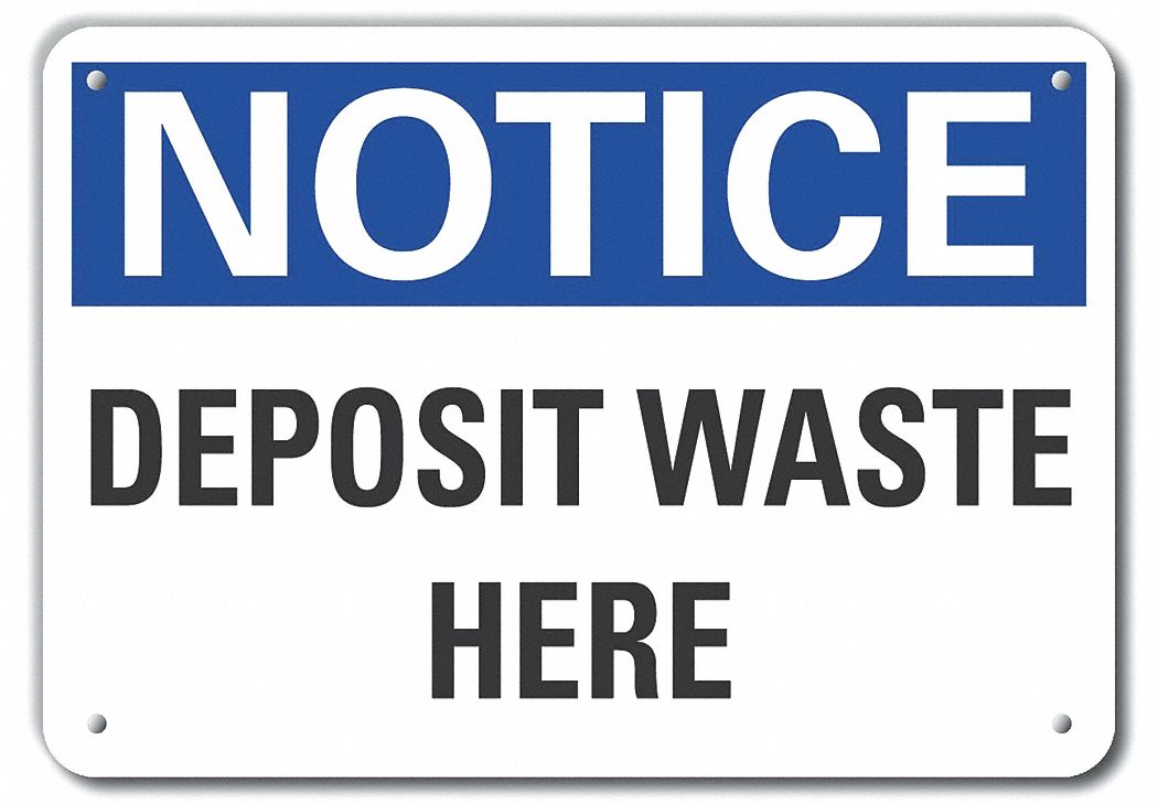 LYLE Aluminum Cleaning Notice Sign, 10x14in - 64MW12|LCU5-0103-NA_14X10 ...