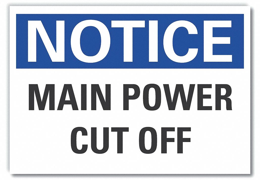 Non-PVC Polymer, Adhesive Sign Mounting, Notice Sign - 456K55|LCU5-0106 ...