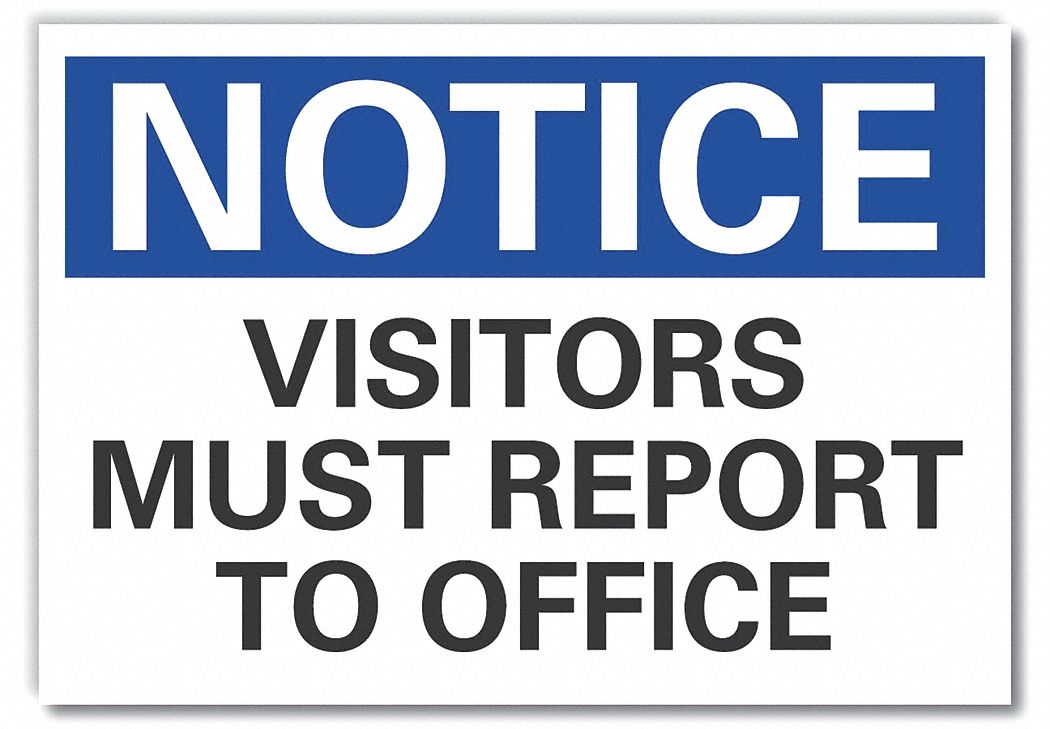 Reflective Sheeting, Adhesive Sign Mounting, Visitors Notice Reflective ...