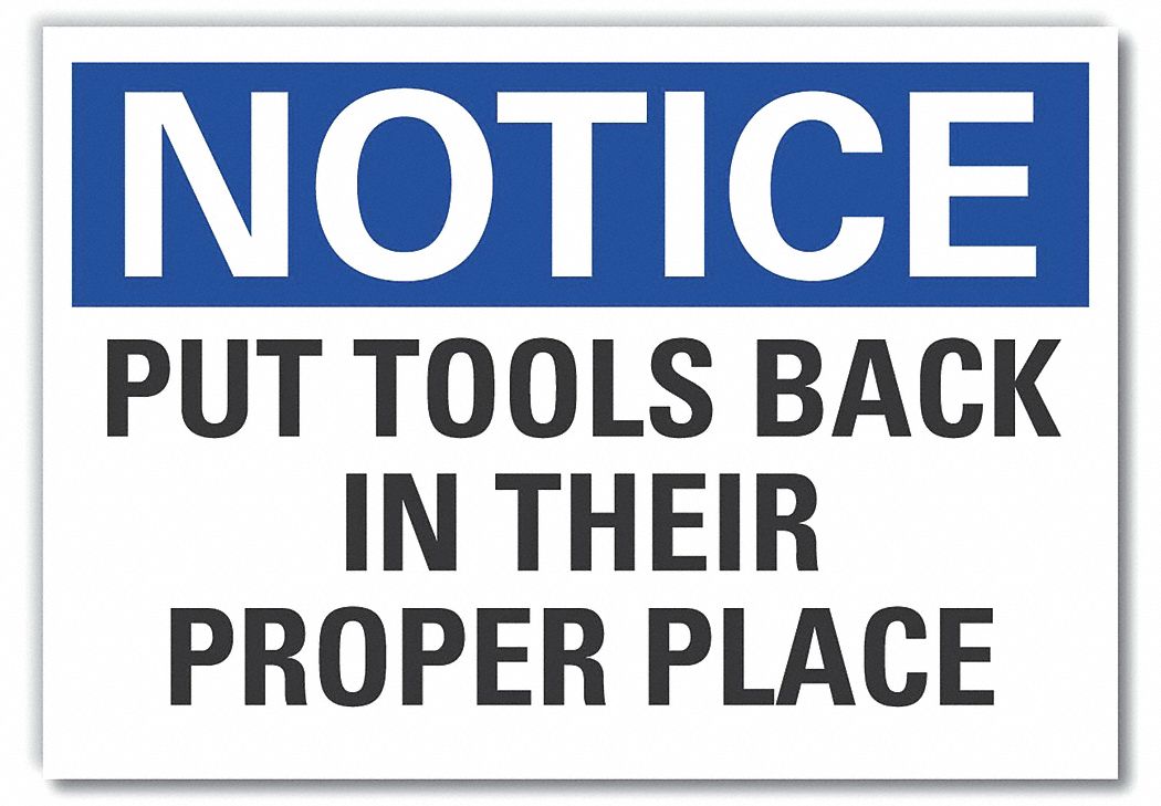 Non-PVC Polymer, Adhesive Sign Mounting, Notice Sign - 455L50|LCU5-0180 ...