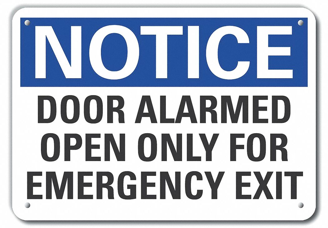 Plastic, Mounting Holes Sign Mounting, Plastic Door Instruction Notice ...