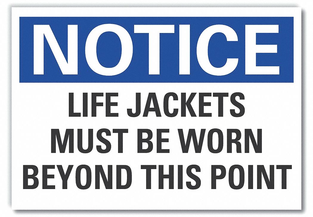 Non-PVC Polymer, Adhesive Sign Mounting, Notice Sign - 456L33|LCU5-0210 ...