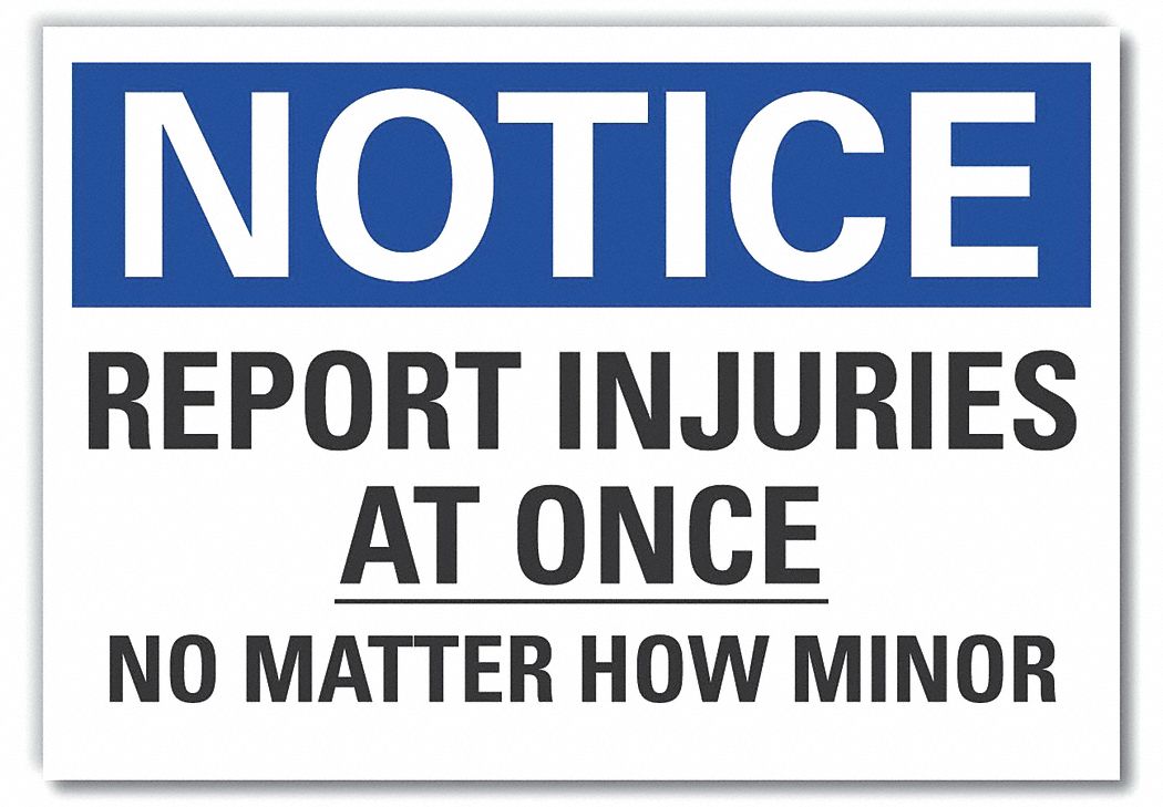 Non-PVC Polymer, Adhesive Sign Mounting, Notice Sign - 455K58|LCU5-0211 ...