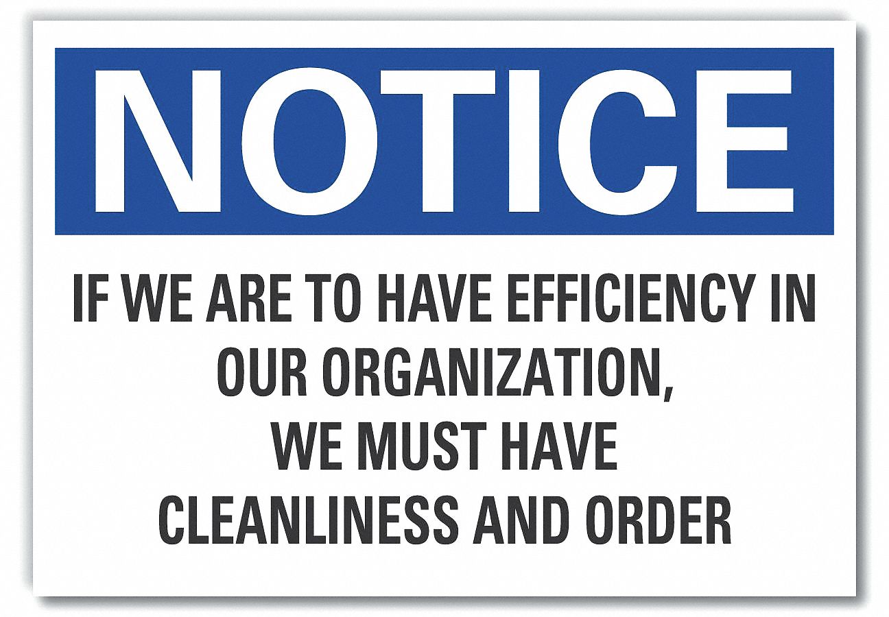 Polyester, Adhesive Sign Mounting, Cleaning Notice Label - 64NK16|LCU5 ...