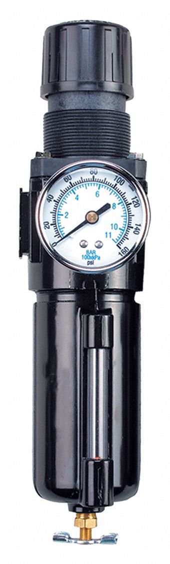 ARROW PNEUMATICS, Tri-Star Integral Series, 1/2 in NPT, Filter ...