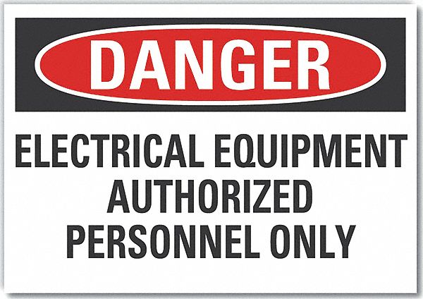 Non-PVC Polymer, Adhesive Sign Mounting, Danger Sign - 456T77|LCU4-0620 ...