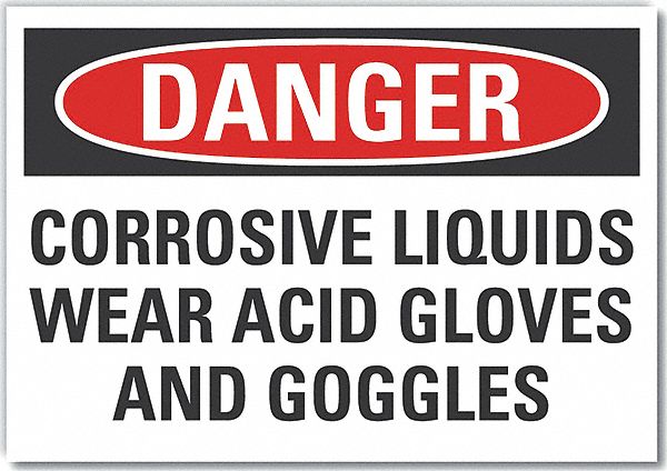 Non-PVC Polymer, Adhesive Sign Mounting, Danger Sign - 455Y30|LCU4-0623 ...