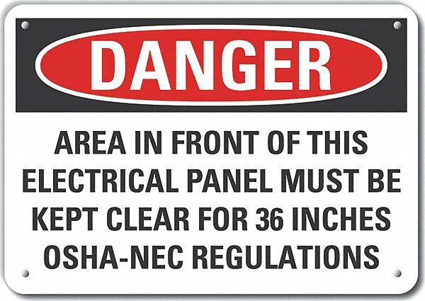 Plastic, Mounting Holes Sign Mounting, Plastic Electrical Panel Danger ...