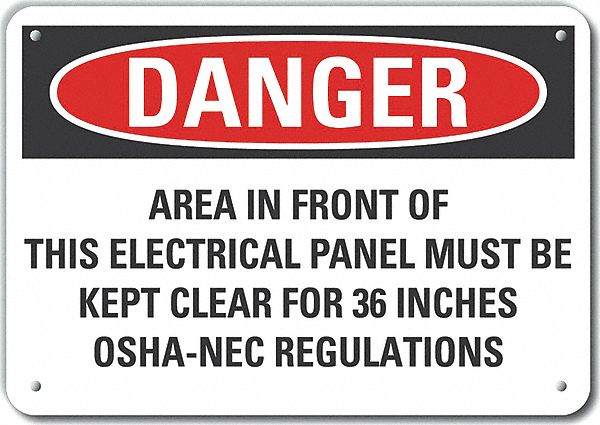 Plastic, Mounting Holes Sign Mounting, Plastic Electrical Panel Danger ...