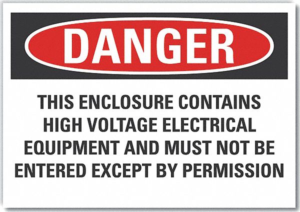 Polyester, Adhesive Sign Mounting, High Voltage Danger Label - 64PG72 ... Polyester, Adhesive Sign Mounting, High Voltage Danger Label - 64PG72 ...