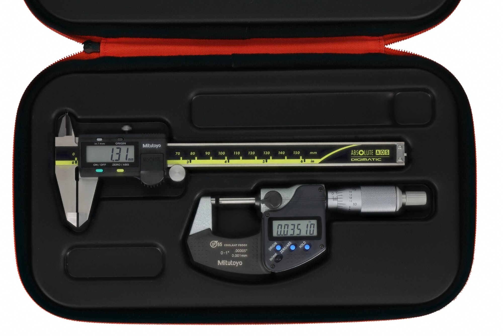 MITUTOYO, 3 Pieces, Digital Caliper, Precision Measuring Tool Kit ...