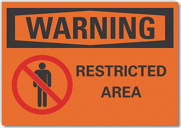 Non-PVC Polymer, Adhesive Sign Mounting, Warning Sign - 455H10|LCU6 ...
