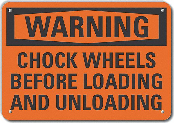 Aluminum, Mounting Holes Sign Mounting, Aluminum Chock Wheels Warning ...