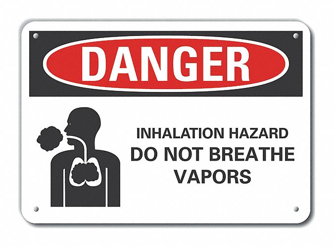 Aluminum, Mounting Holes Sign Mounting, Aluminum Inhalation Hazard ...