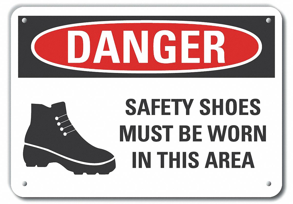 Aluminum, Mounting Holes Sign Mounting, Reflective Foot Danger Sign ...