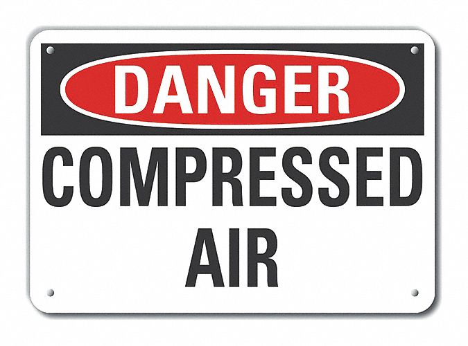 Aluminum, Mounting Holes Sign Mounting, Reflective Compressed Air ...