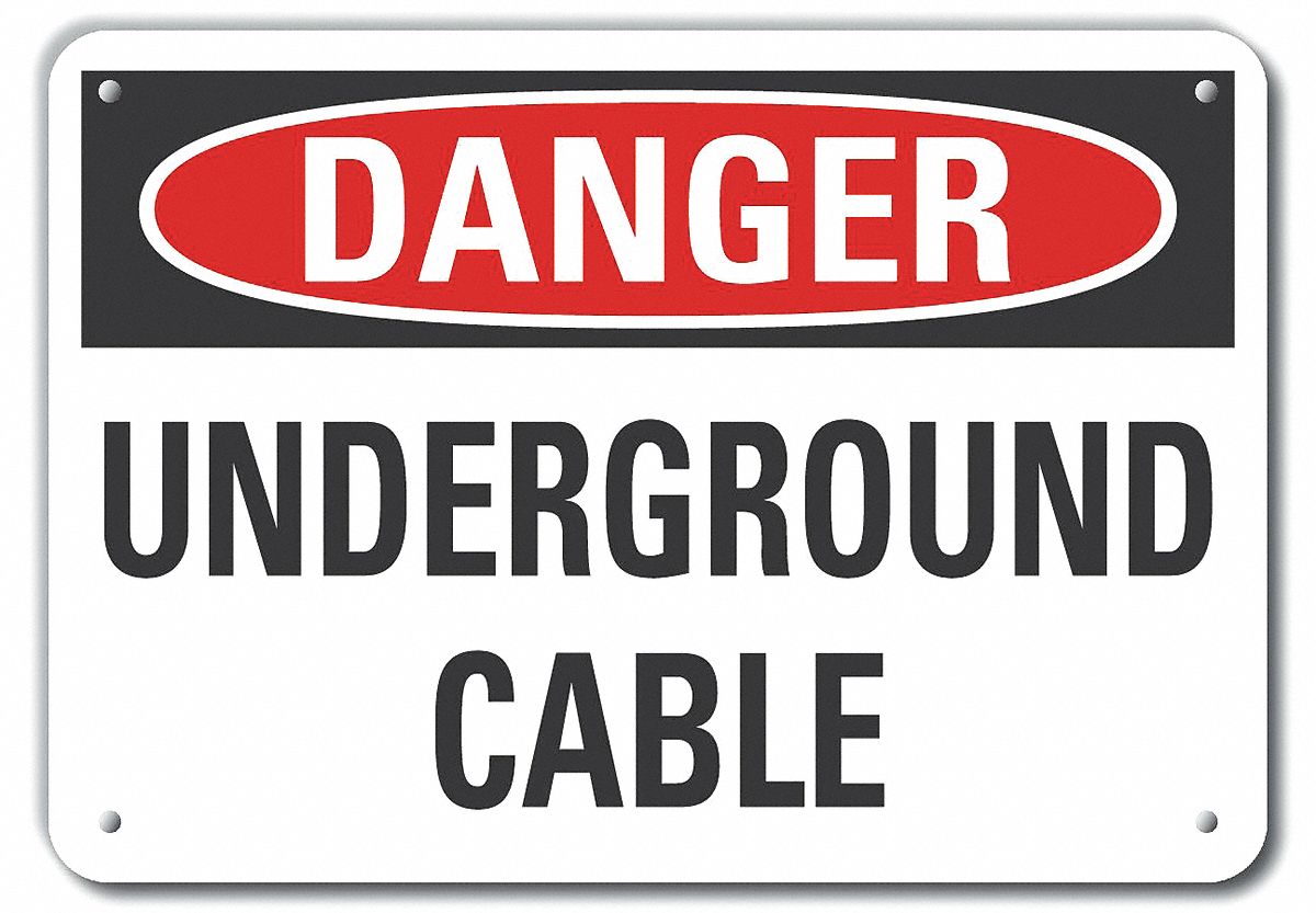 Aluminum, Mounting Holes Sign Mounting, Reflective Underground Cable ...