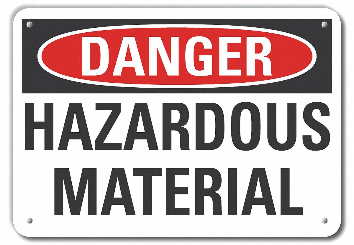 Aluminum, Mounting Holes Sign Mounting, Reflective Hazardous Materials ...