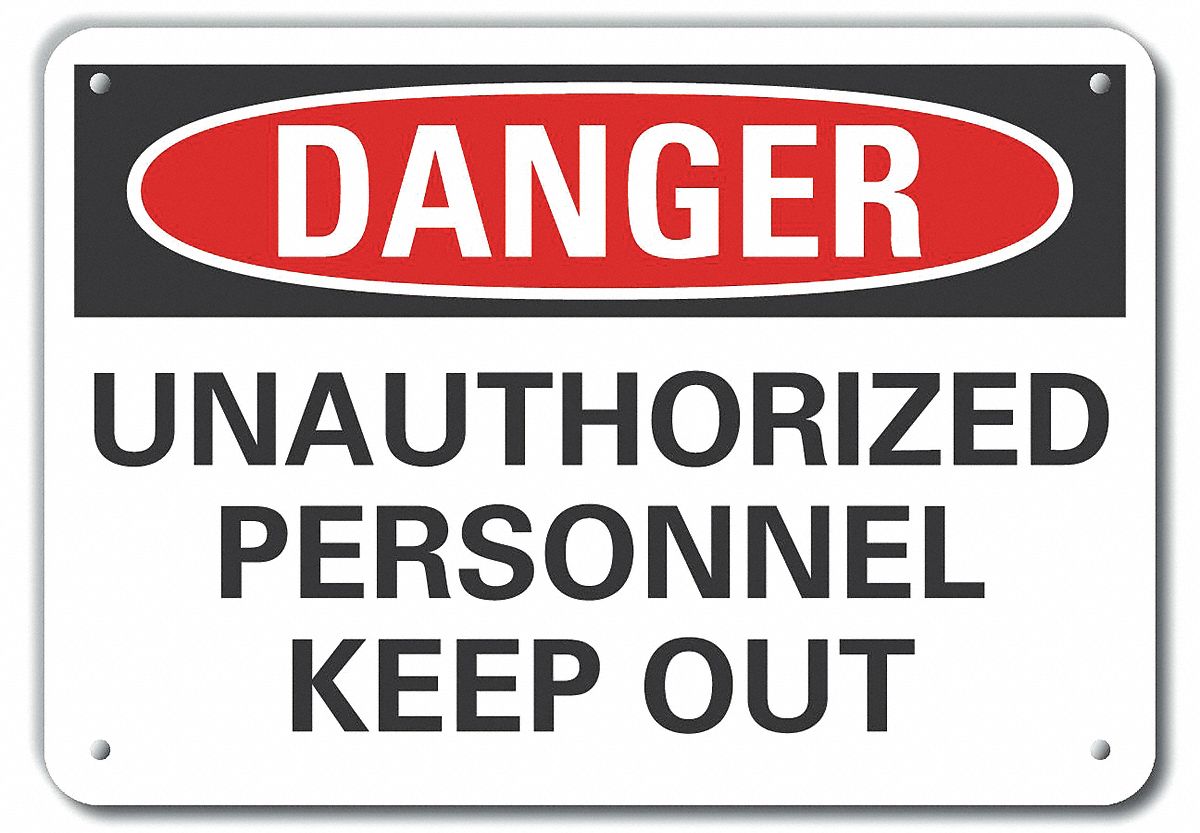 Plastic, Mounting Holes Sign Mounting, Plastic Authorized Personnel ...