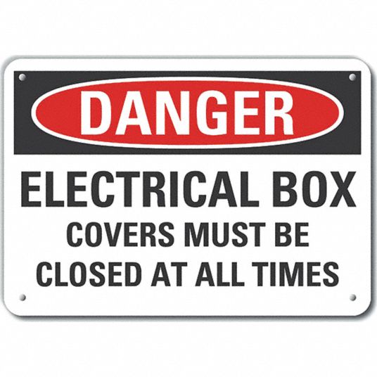 LYLE Plastic Electrical Panel Danger Sign, Sign Format Traditional OSHA ...