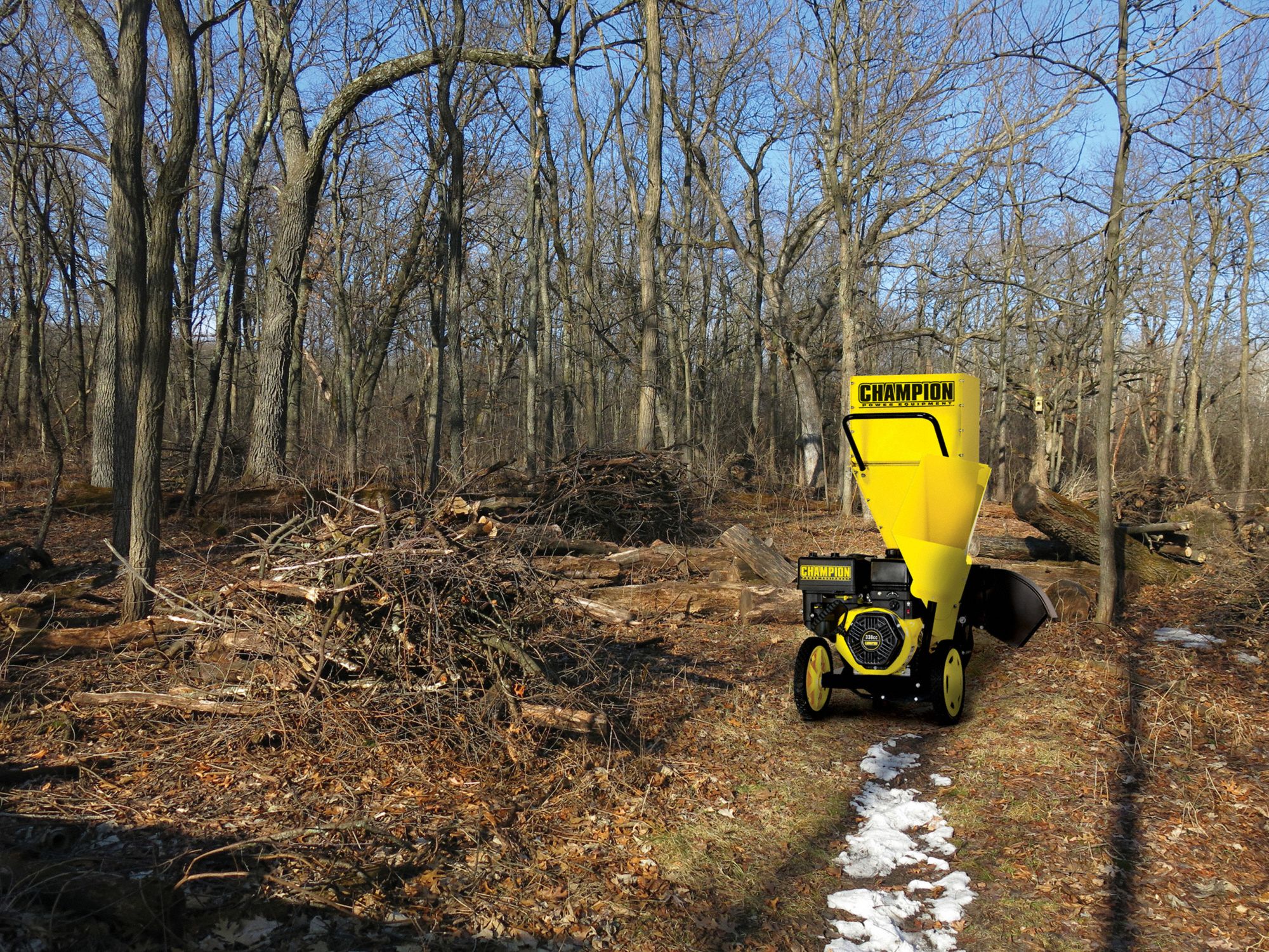 CHAMPION POWER EQUIPMENT Chipper/Shredder,3",338cc Engine - 64VC48 ...