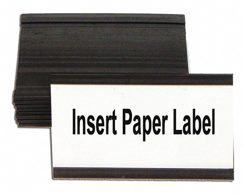 Magnetic Data Cards,3x1.75",Black,PK10 - Grainger