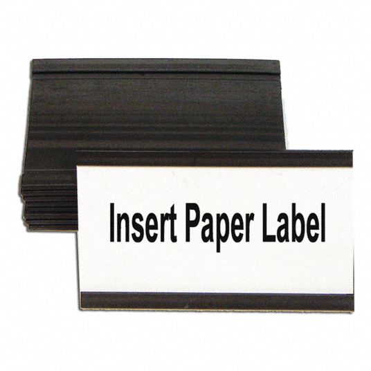 Magnetic Data Cards,3x1.75",Black,PK10 - Grainger