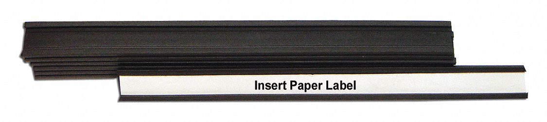 Magnetic Data Cards,6"x1/2",Black,PK10 - Grainger