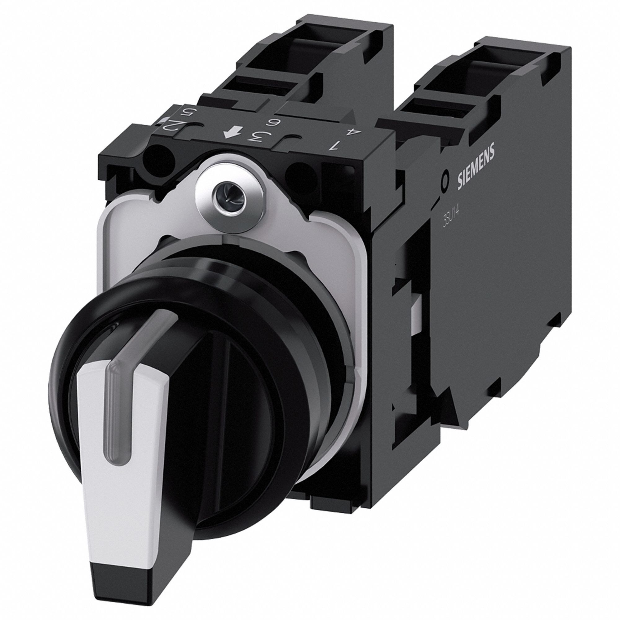 SIEMENS, 22 mm Panel Mounting Size, 3 Positions, Selector Switch ...