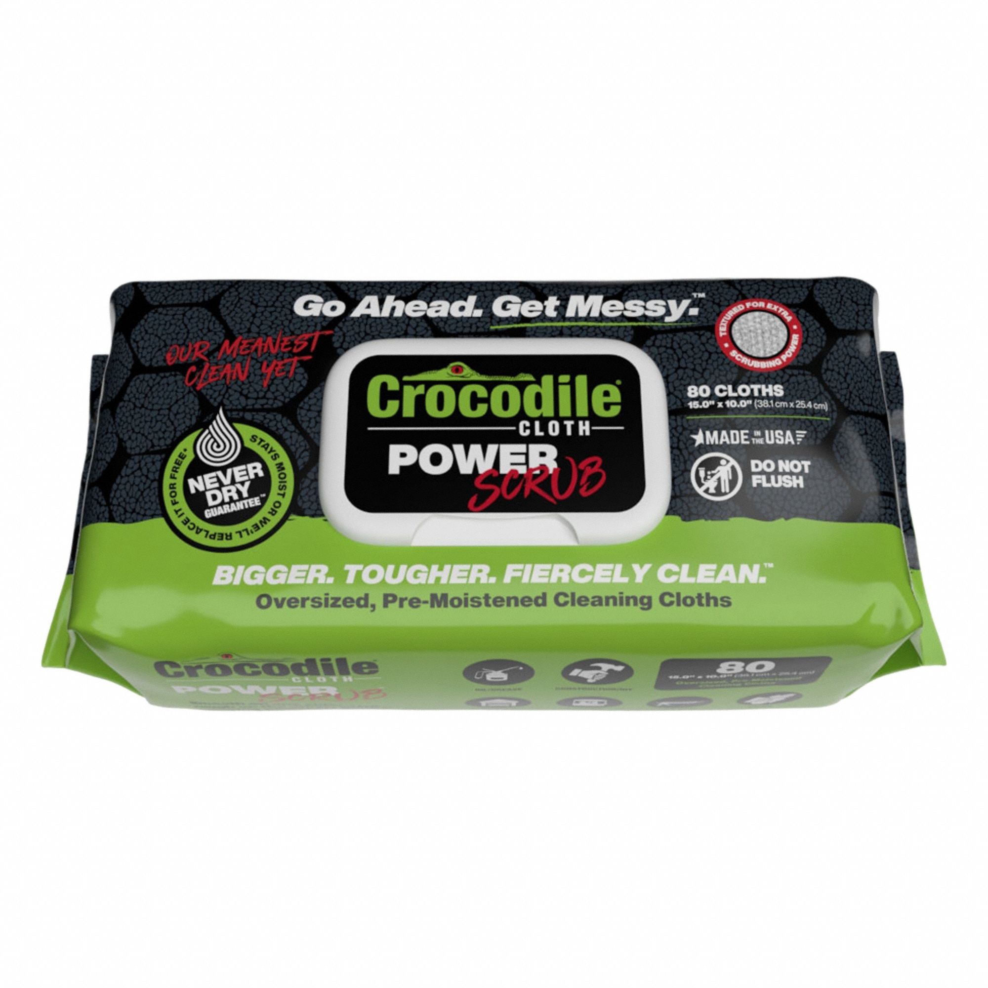 CROCODILE CLOTH, Soft Pack, 80 ct Container Size, Cleaning Wipes ...