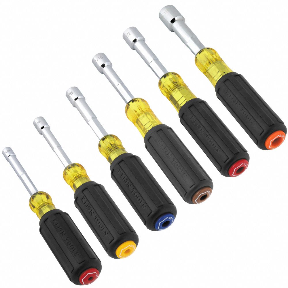 MAG Nut Driver Set,Color Coded,HD,PK6 - Grainger