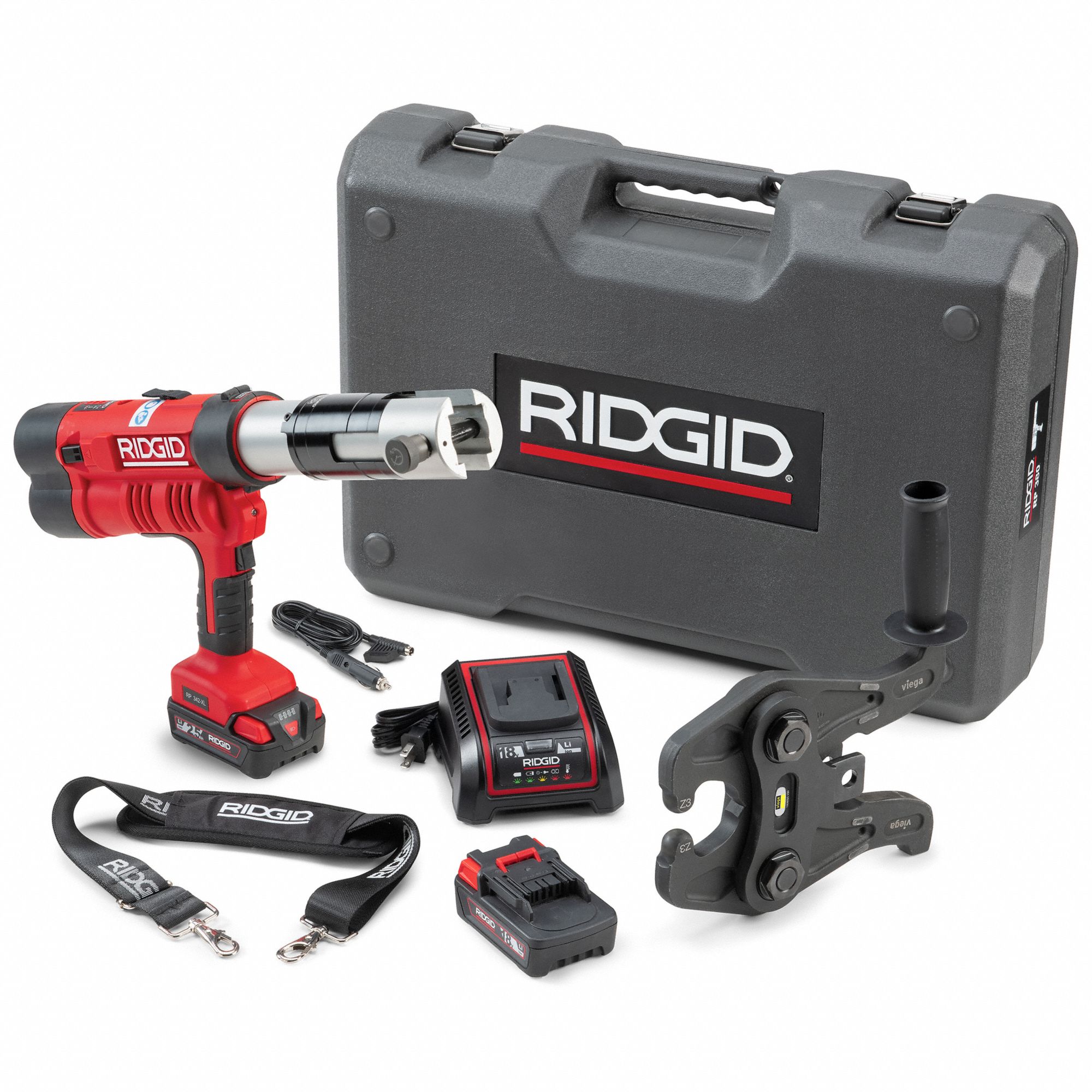 RIDGID, Extended/Std, Pistol Grip, Cordless Press Tool Kit - 800D03 ...