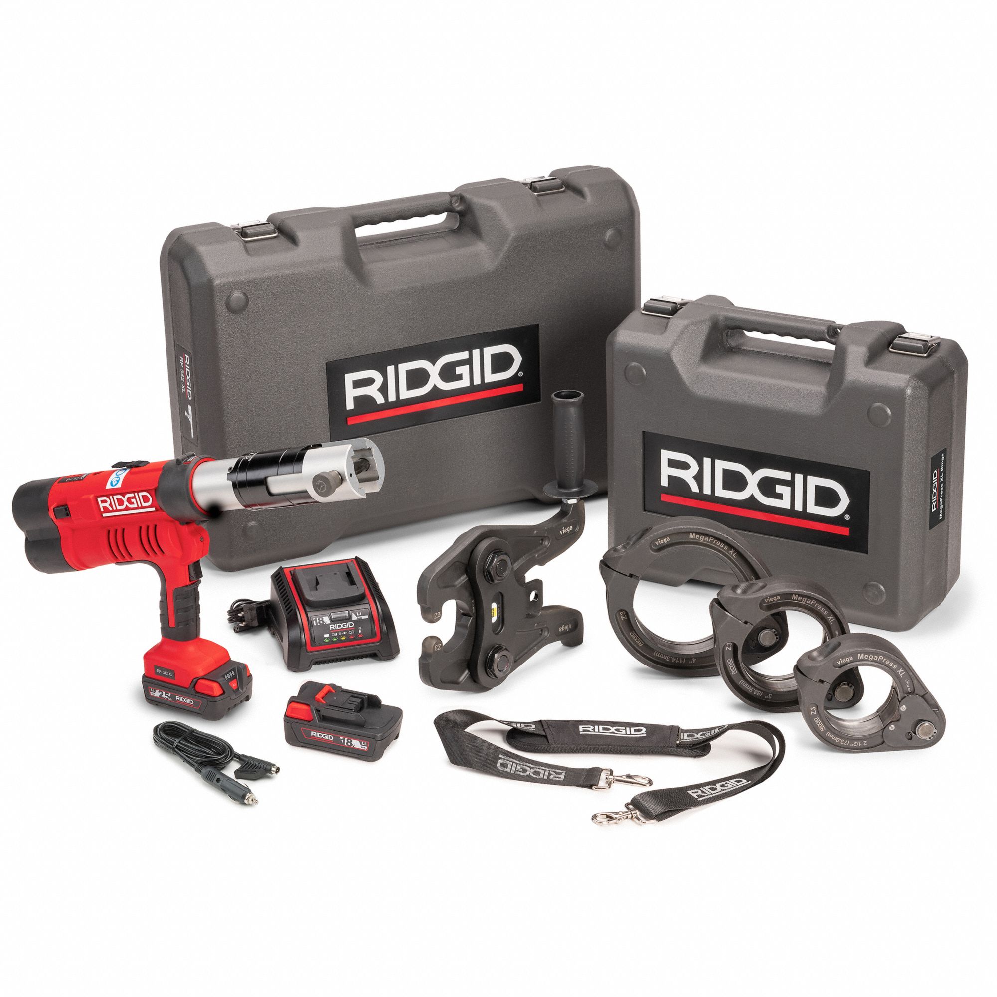 RIDGID, Extended/Std, Pistol Grip, Cordless Press Tool Kit - 800D04 ...