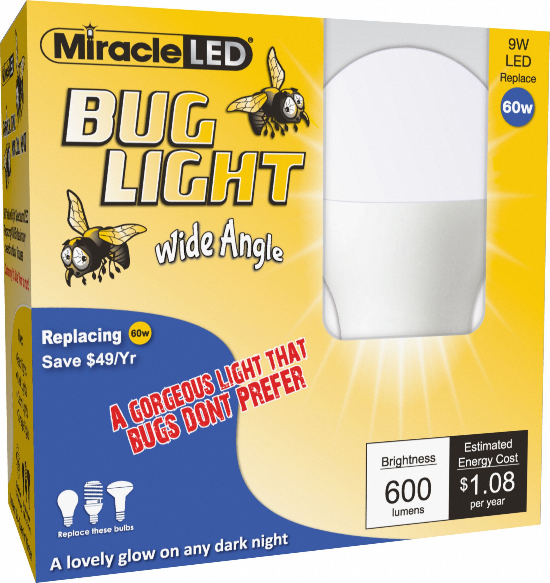 MIRACLE LED, Medium Screw (E26), LED, Compact LED Bulb - 655Y53|602169 ...