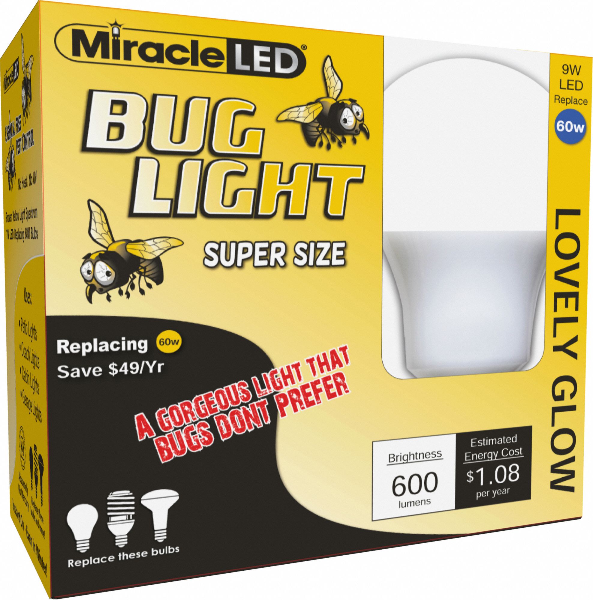 MIRACLE LED, Medium Screw (E26), LED, Compact LED Bulb - 655Y56|602173 ...
