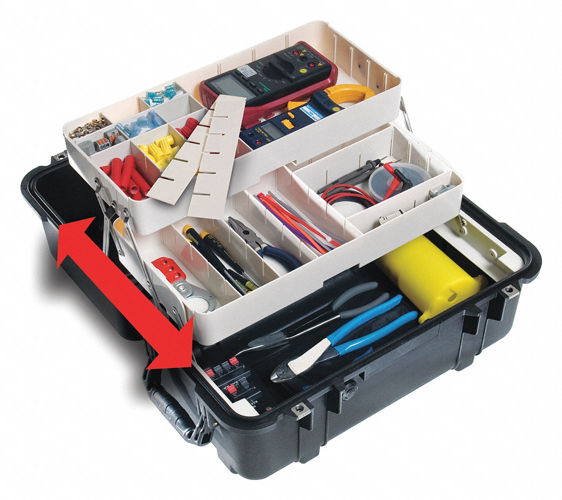 Tool Chest,Adjustable Tray Dividers,Blk - Grainger