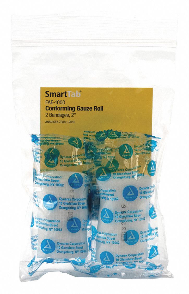 FIRST AID ONLY, 5 yd Dressing Lg, 2 in Dressing Wd, First Aid Kit ...