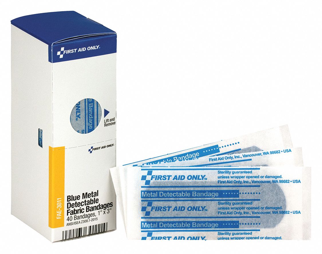 FIRST AID ONLY, Strip Bandages, 1 in Wd, Adhesive Bandage - 65DG10|FAE ...