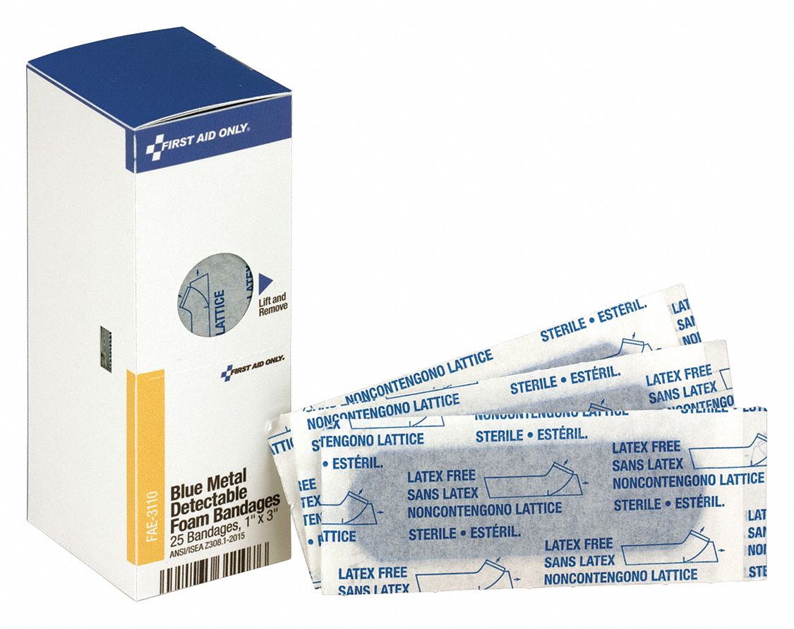 FIRST AID ONLY, Strip Bandages, 1 in Wd, Adhesive Bandage - 65DG15|FAE ...
