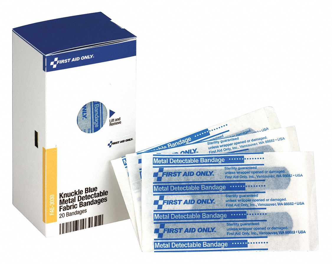 FIRST AID ONLY, Knuckle Bandages, 1 1/2 in Wd, Adhesive Bandage - 6XNC0 ...