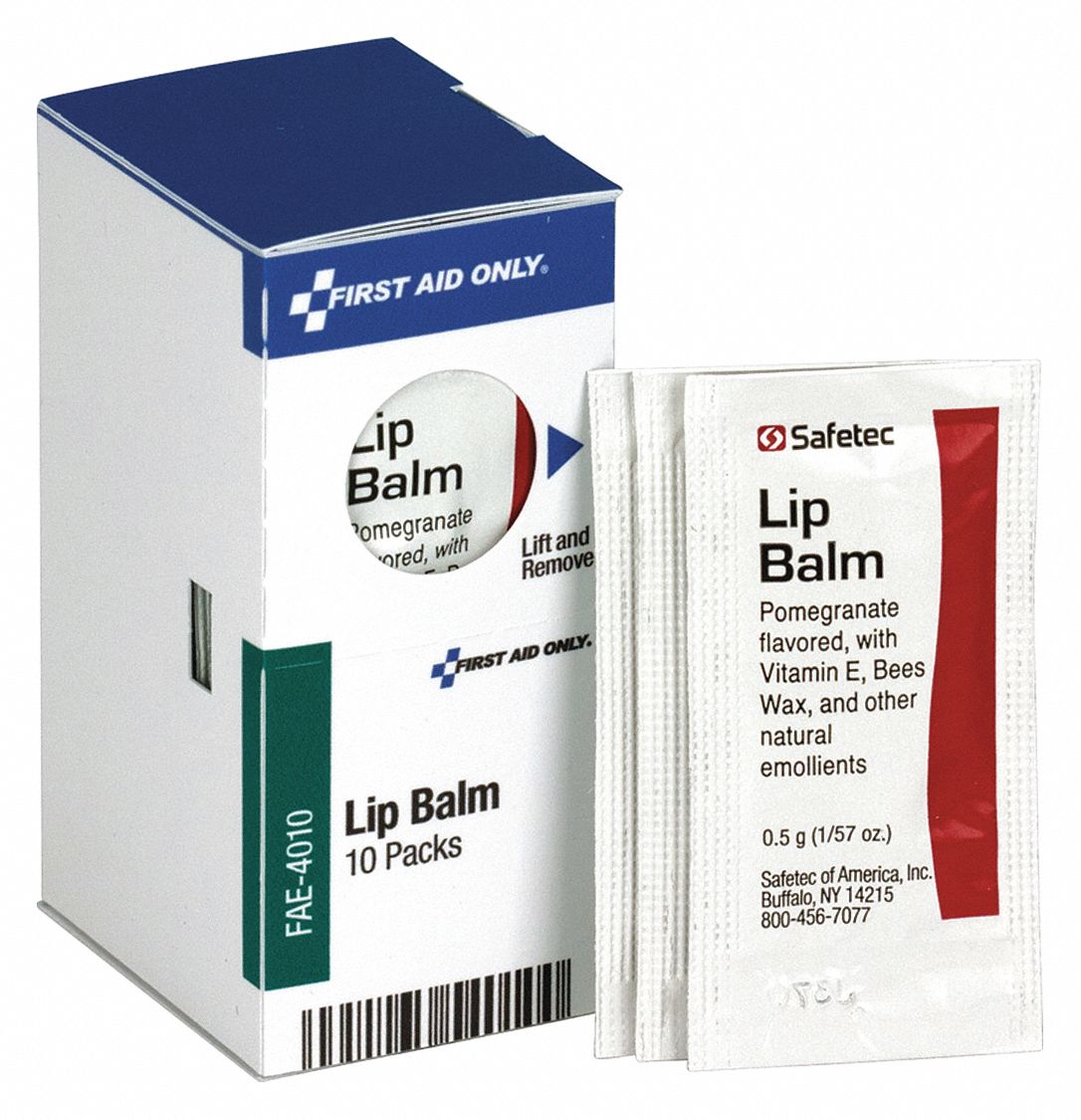 FIRST AID ONLY, Balm, 0.018 oz, Lip Balm - 65DG21|FAE-4010 - Grainger