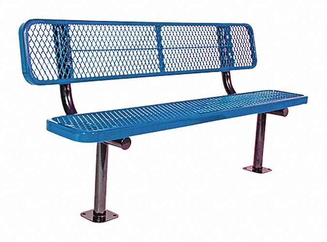 ULTRASITE, Extra Heavy-Duty, 72 in Overall Lg, Outdoor Bench - 65RJ30 ...