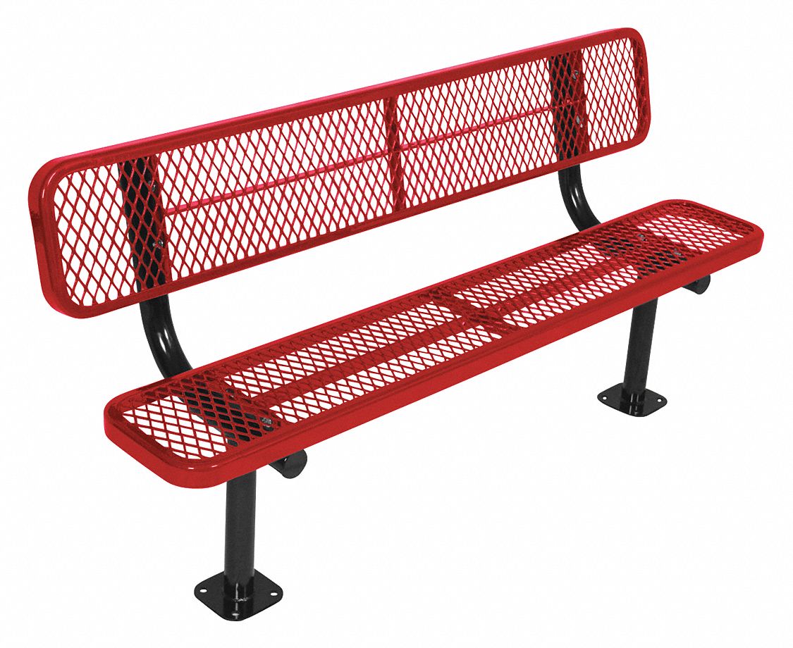 ULTRASITE, Extra Heavy-Duty, 72 in Overall Lg, Outdoor Bench - 65RJ33 ...