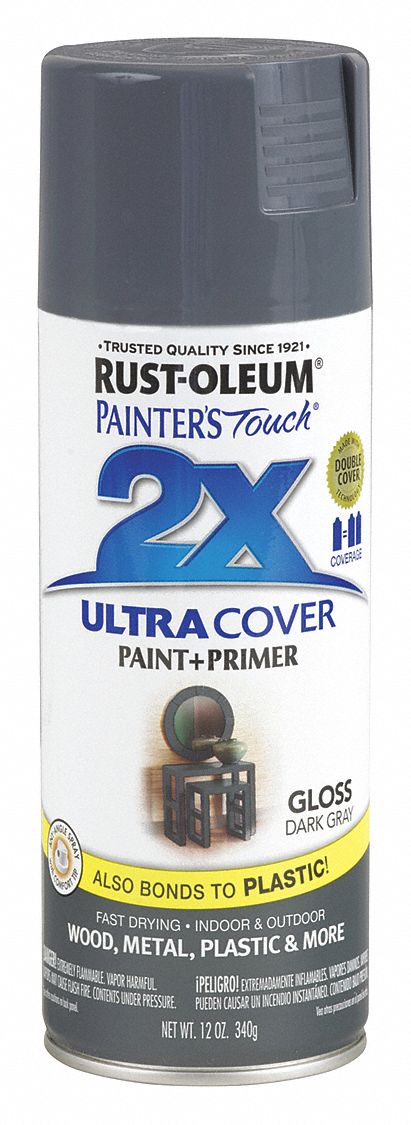 PAINTER'S TOUCH, Grays, Gloss, Spray Paint - 65YG32|249115 - Grainger