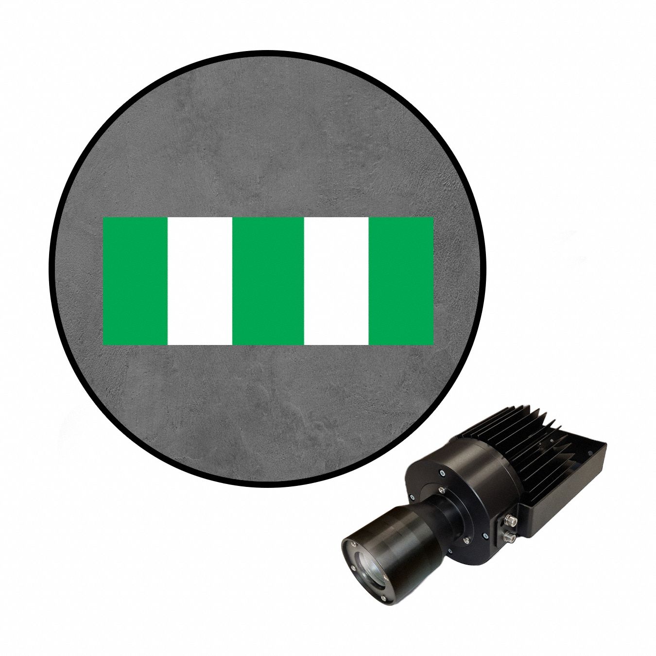 VISUAL WORKPLACE INC., Virtual Safety LED Walkway, Green/White Stripe ...