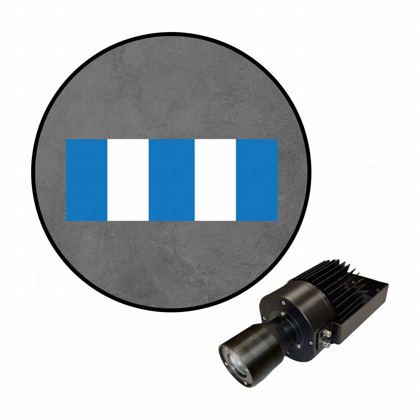 VISUAL WORKPLACE INC., Virtual Safety LED Walkway, Blue/White Stripe ...