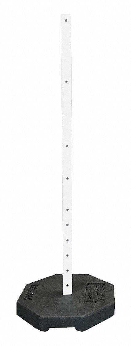 Sign Base,Post,Rubber 30 lb. - Grainger