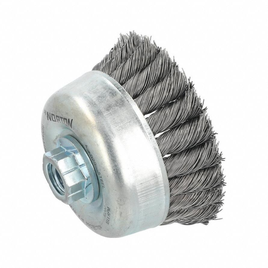 Twisted Steel, 4 in Dia, Cup Brush - 819UX3|66254443256 - Grainger