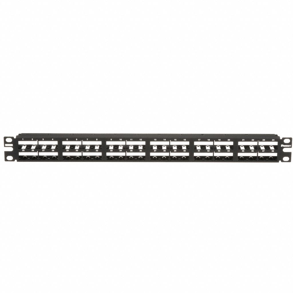PANDUIT, 48 Ports, 1 Rack Units, Patch Panel - 880FK3|CPP48HDEWBL ...